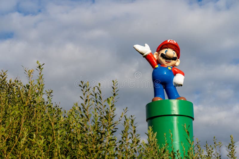 Mario Statue on Top of a Green Pipe.. Editorial Photo - Image of travel ...