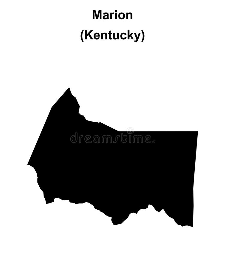 Marion outline map stock vector. Illustration of detailed - 361599375