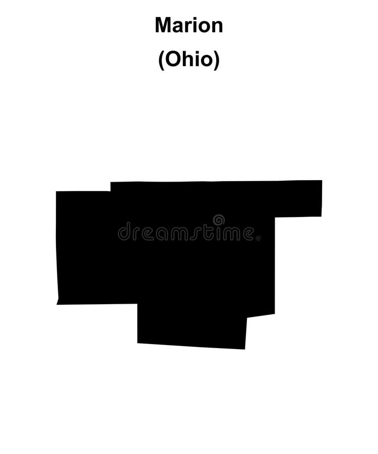 Marion outline map stock vector. Illustration of outline - 361750526