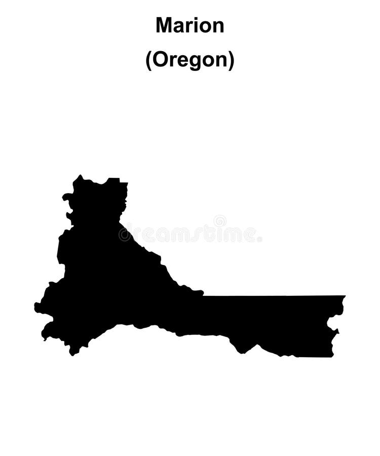 Marion outline map stock vector. Illustration of boundary - 361754116