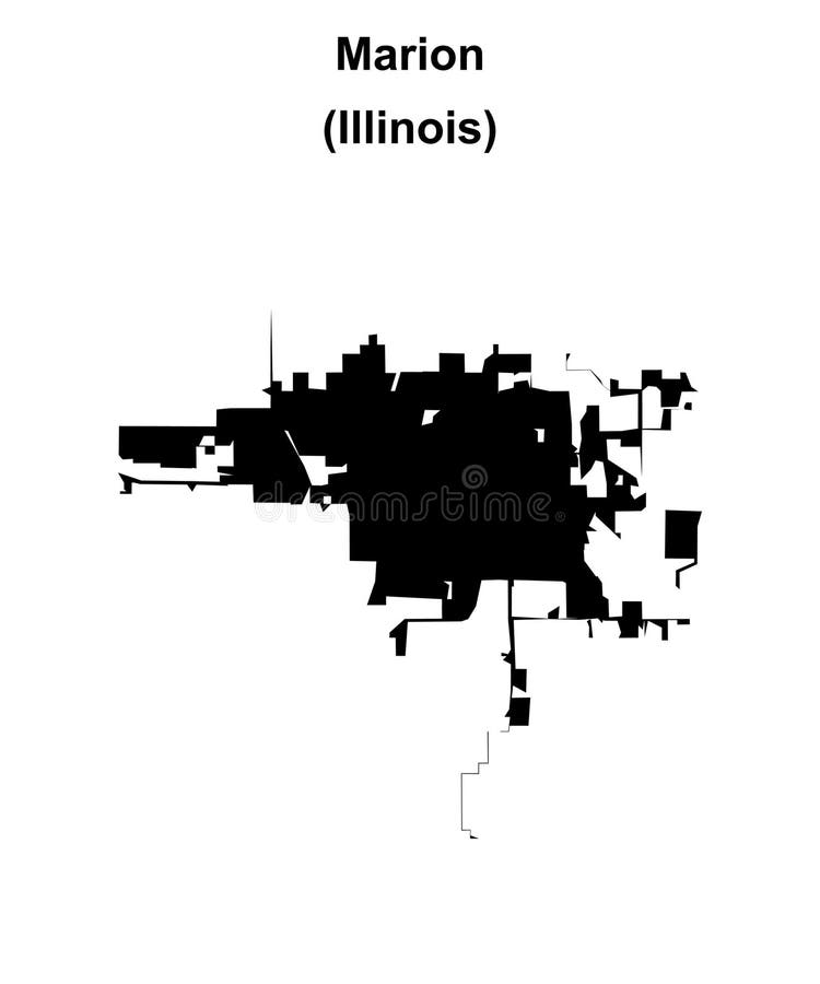 Marion outline map stock vector. Illustration of virginia - 357277063