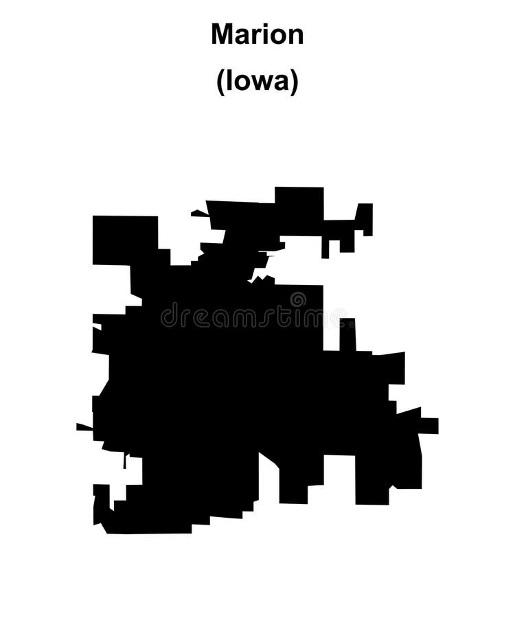 Marion outline map stock illustration. Illustration of virginia - 357273028