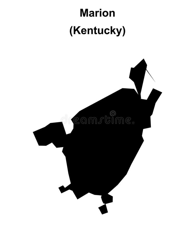 Marion outline map stock vector. Illustration of region - 387340476