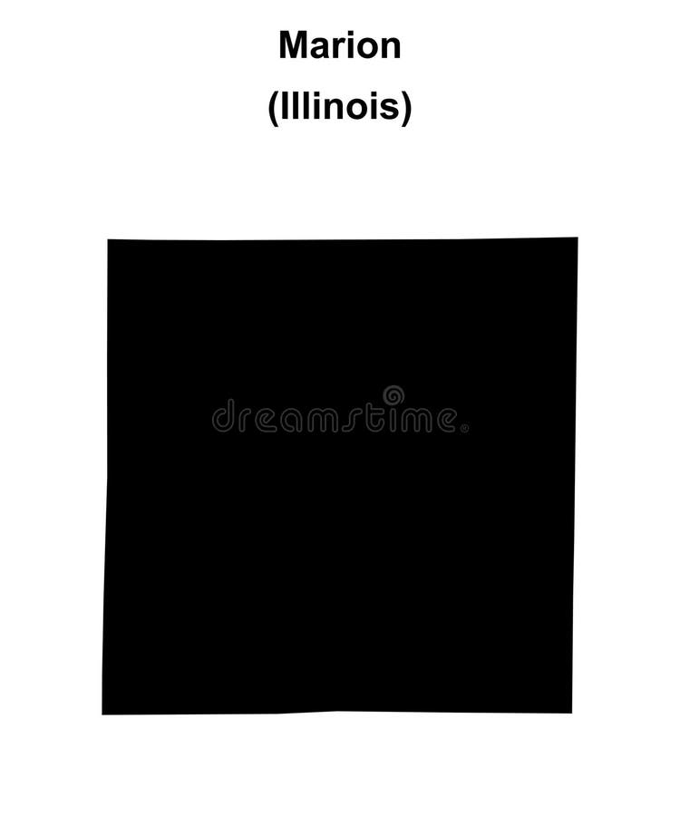 Marion outline map stock vector. Illustration of county - 361545440