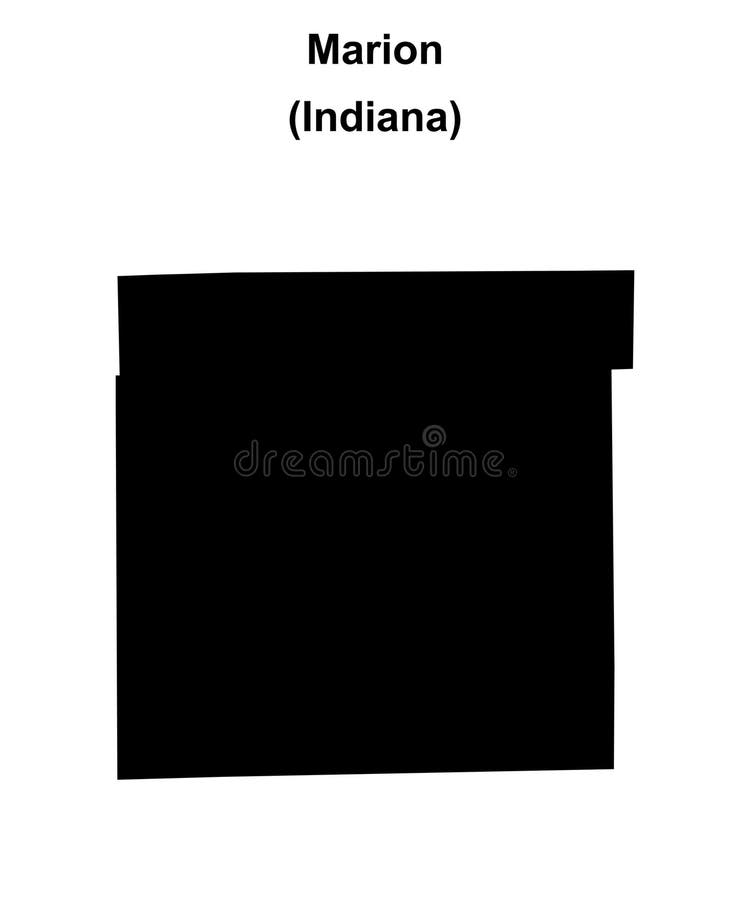 Marion outline map stock vector. Illustration of counties - 361546745