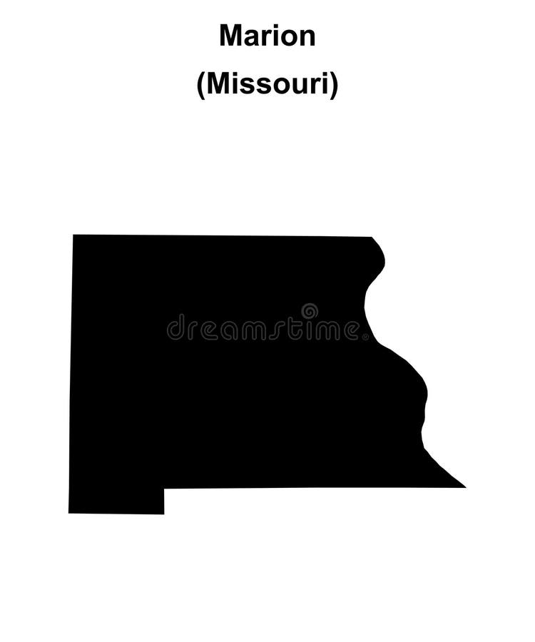 Marion outline map stock vector. Illustration of region - 357454348