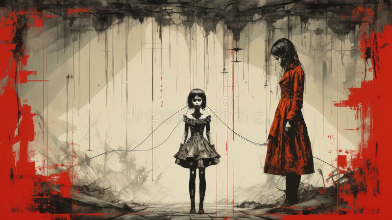 Marionette Doll Being Controlled by a Puppet Master that is a ...