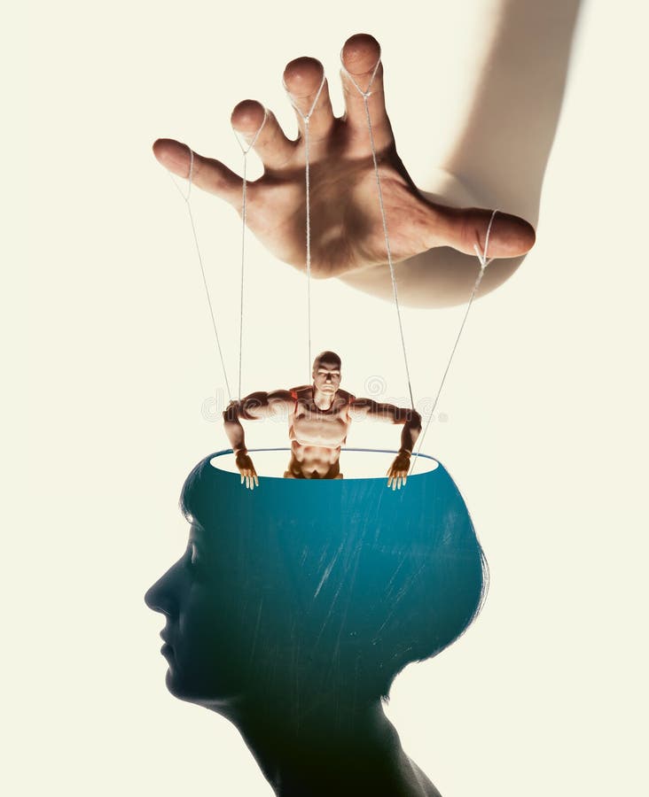 Concept of mind control. stock image. Image of brainwashing - 149608069