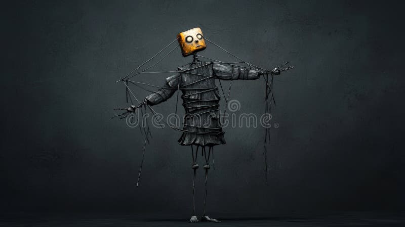 Marionette Puppet with a Unique Cheese Head Expressive and Whimsical ...