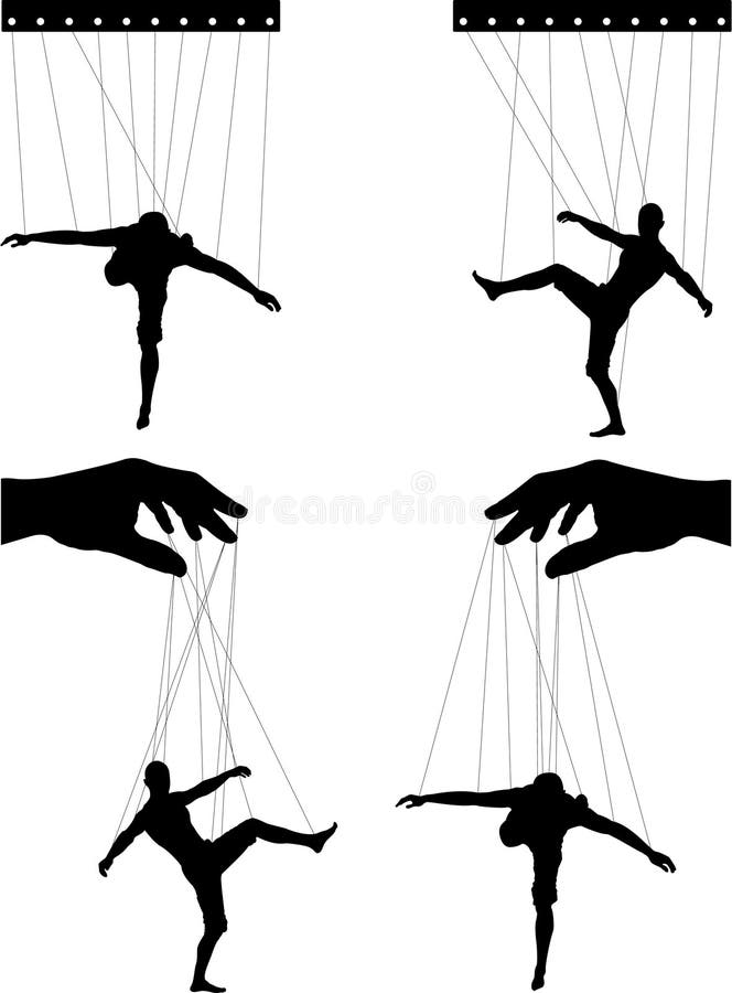 Marionette puppet set stock vector. Illustration of dictator - 30548280