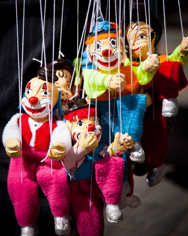 Marionettes stock photo. Image of handcrafted, street - 20504170