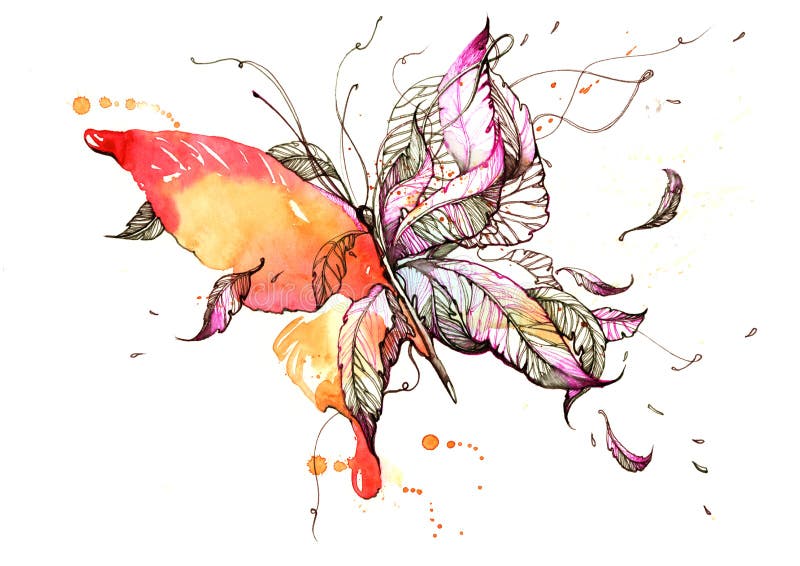 Mariposa abstracta stock de ilustración. Ilustración de estilo - 130797252