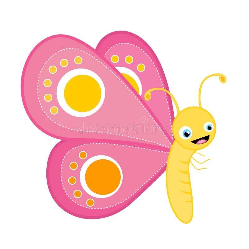 Mariposa sonriente ilustración del vector. Ilustración de color - 30596753