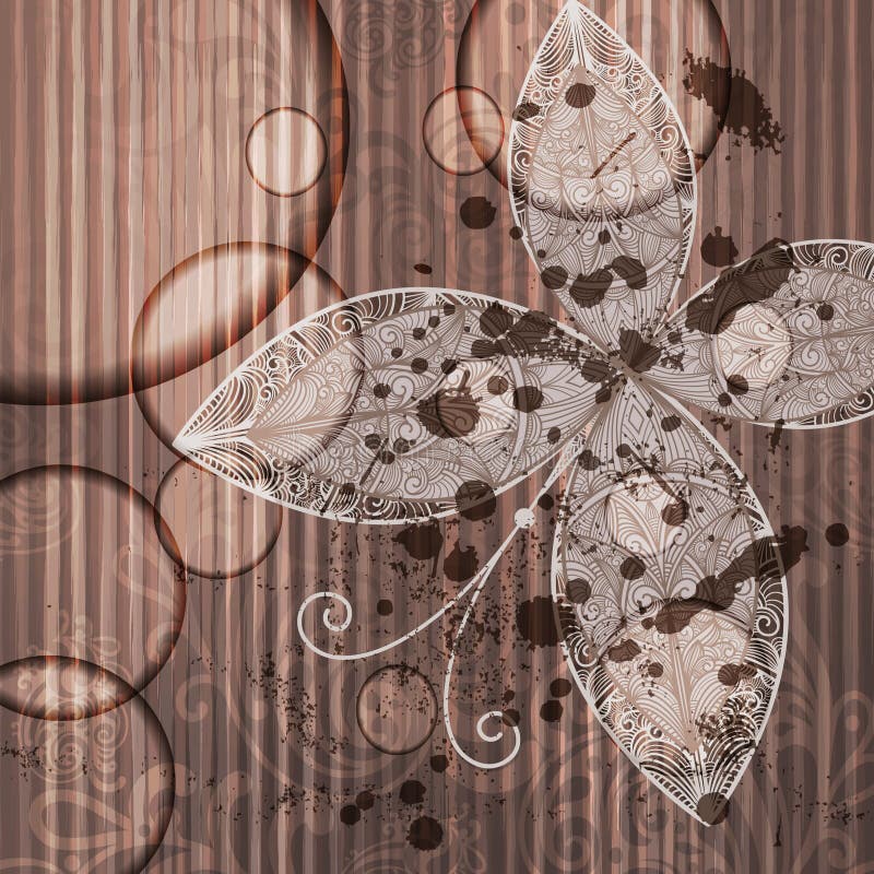 Mariposa Abstracta En Grunge Ilustración del Vector - Ilustración de ...