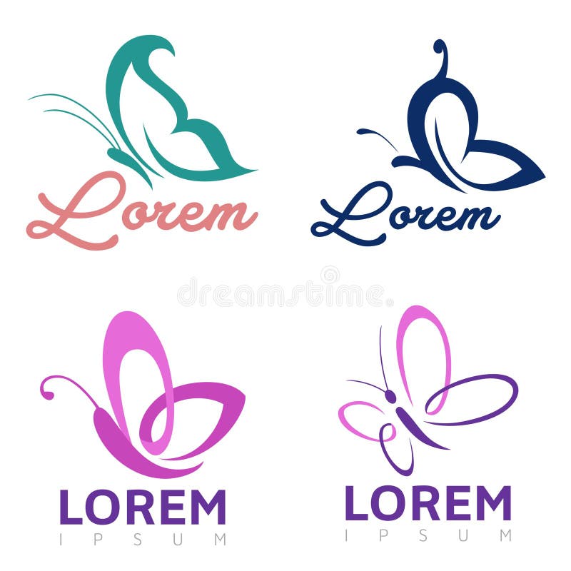 Mariposa Logo Template ilustración del vector. Ilustración de color ...