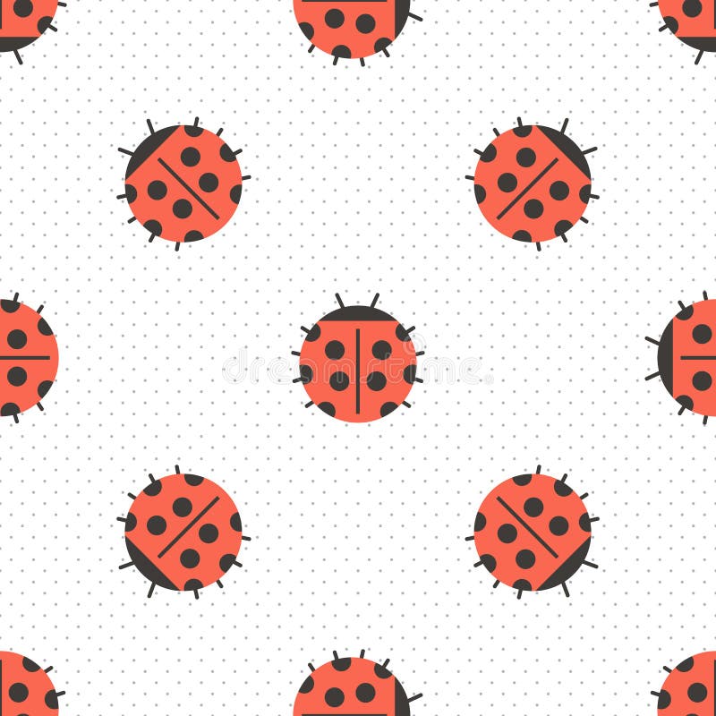 Mariquitas inconsútiles ilustración del vector. Ilustración de animal ...