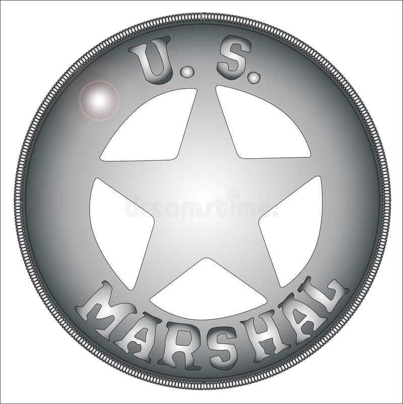 Mariscal Badge De Los E.E.U.U. Stock de ilustración - Ilustración de ...