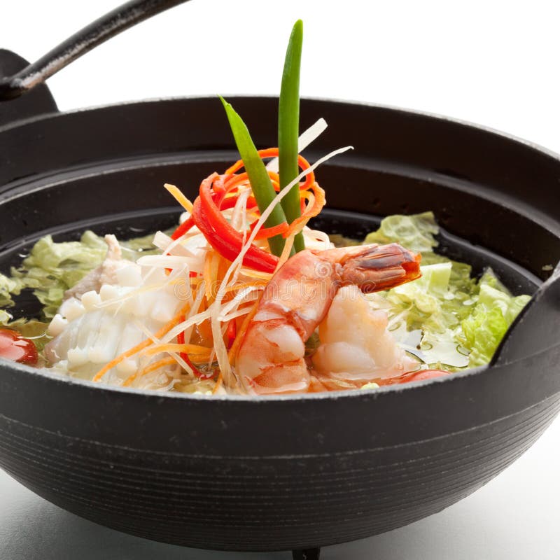 Mariscos y sopa de pollo foto de archivo. Imagen de caldo - 44385062