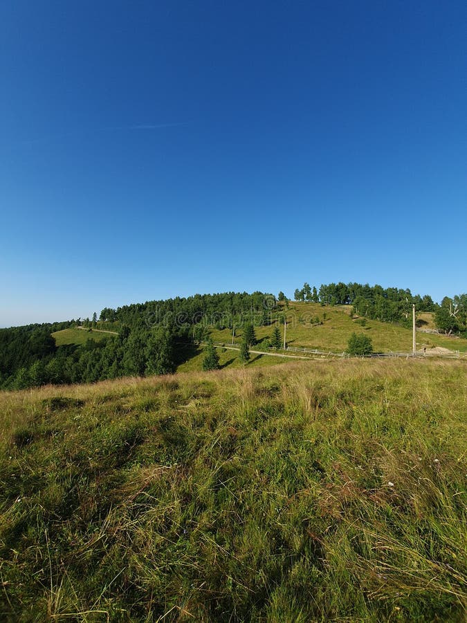 Marisel View, Apuseni Mountains Stock Photo - Image of meadow, field ...