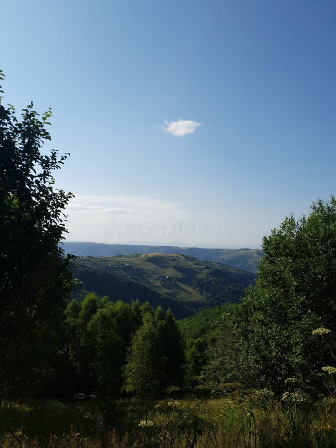 Marisel View, Apuseni Mountains Stock Image - Image of reflection ...