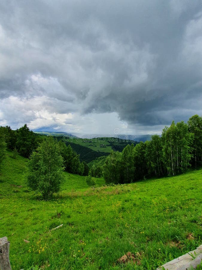Marisel village near Cluj stock image. Image of hill - 189584781