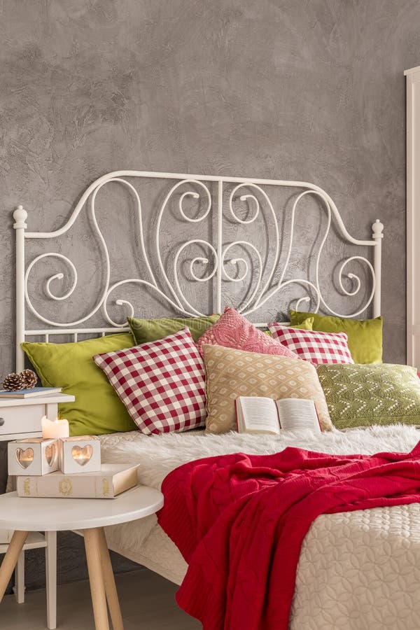 Marital Bed in Cozy Bedroom Stock Photo - Image of modern, marriage ...