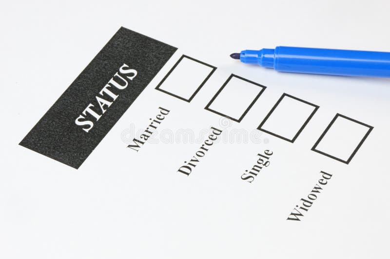 Marital Status Form stock photo. Image of declare, partnerships - 37145608