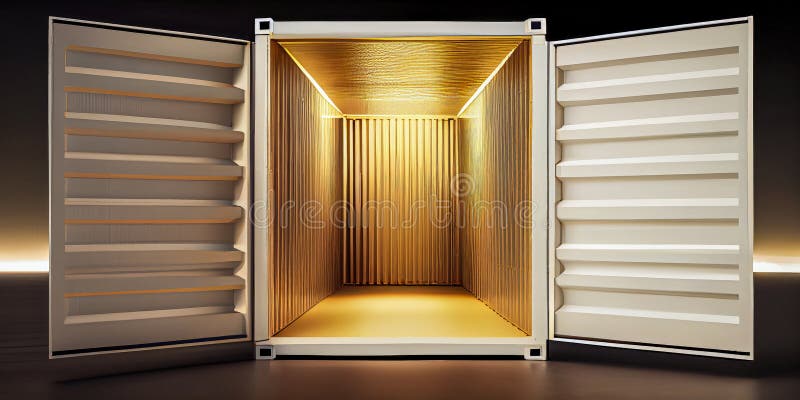 Maritime Container with Open Door in Different Colors for Transporting ...