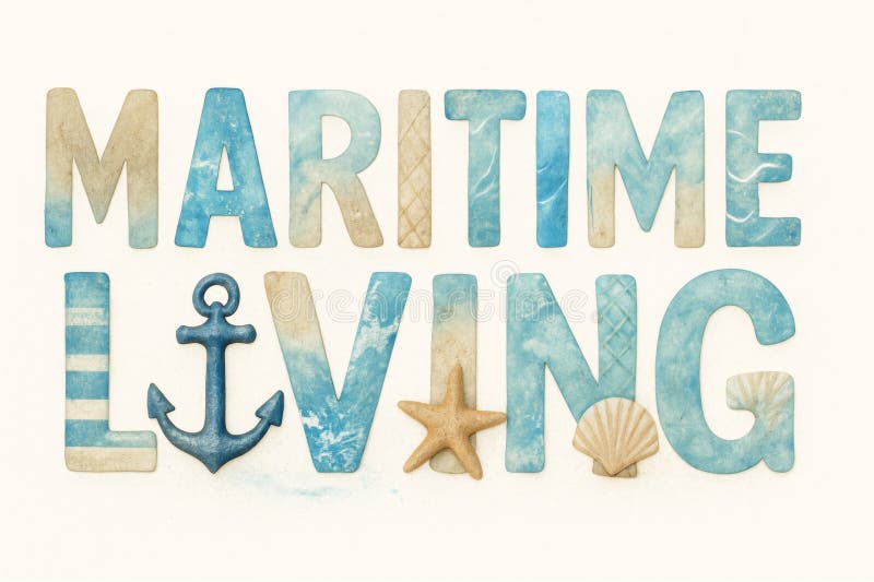 Maritime Living Lettering Stock Illustrations – 5 Maritime Living ...