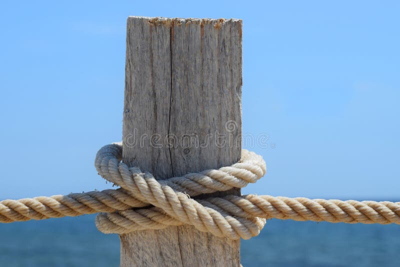 Maritime Node of the Knot and a Piece of Wood Stock Image - Image of ...
