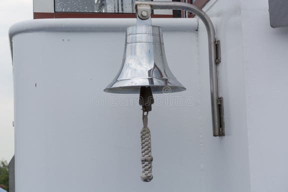 Maritime Objects Bell with Rope Stock Photo - Image of mast, deck ...