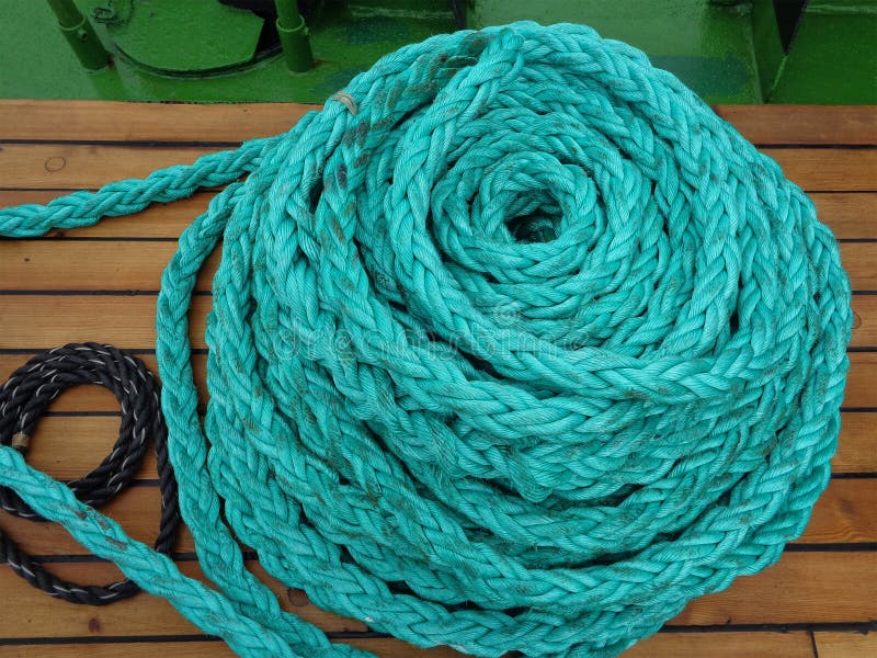 Maritime Rope on the Ship Deck Stock Image - Image of maritime, deck ...