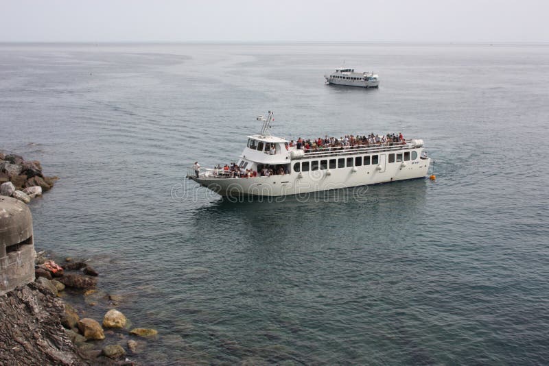 Maritime Section of a Cruise on Deep Blue Waters in Front of the Cliffs ...