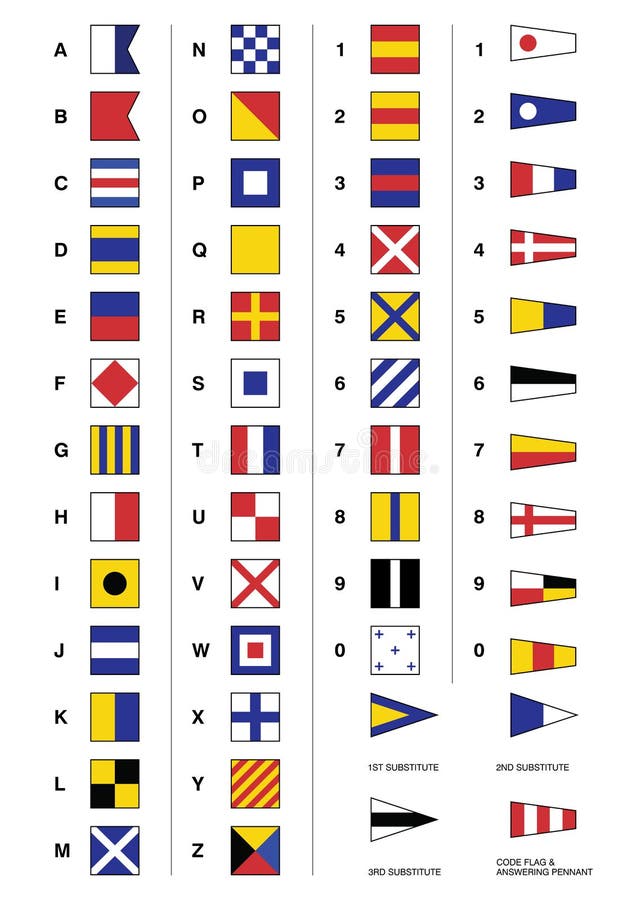 Signal flags stock illustration. Illustration of boating - 3176702