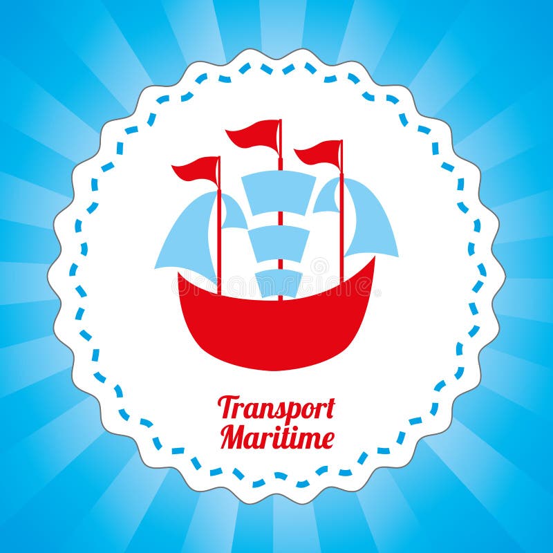 Maritime transport design stock vector. Illustration of vector - 46566383