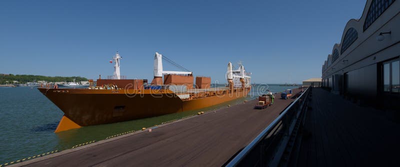 Maritime Transport in Gdynia Stock Image - Image of bulk, freighter ...