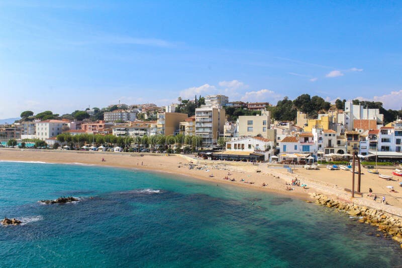 Maritime View of Blanes Beach Costa Brava Stock Image - Image of brava ...