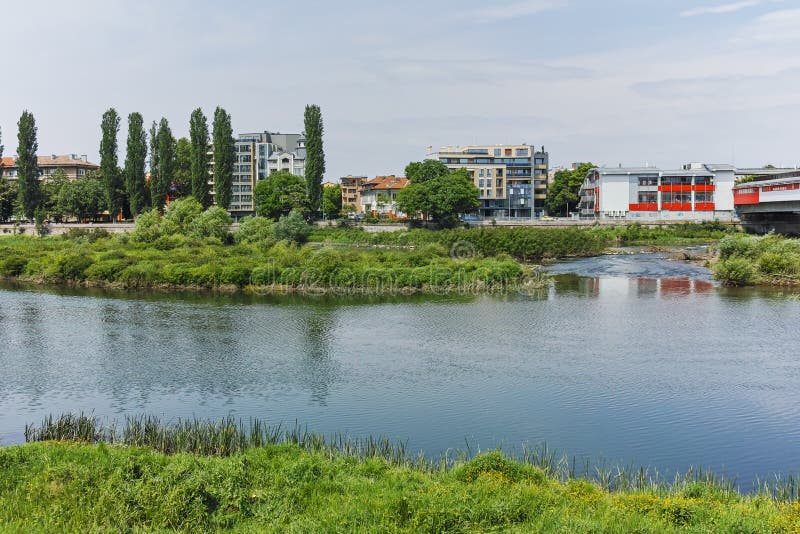 The Maritsa River, Passing through the City of Plovdiv Editorial Stock ...