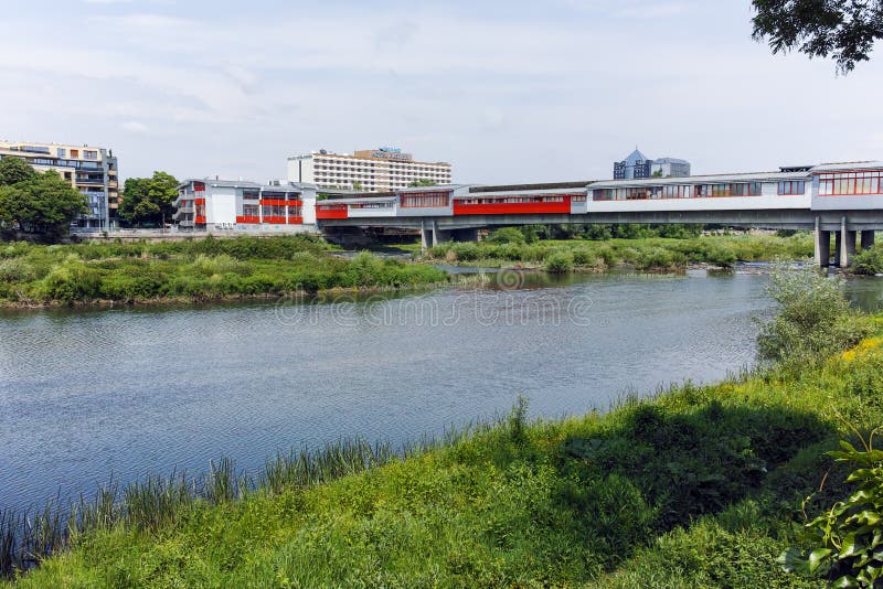 The Maritsa River, Passing through the City of Plovdiv Editorial Stock ...