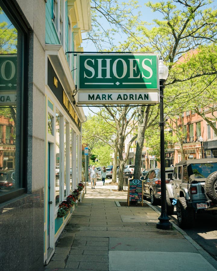 Mark Adrian Shoes Vintage Sign Editorial Photography - Image of daytime ...