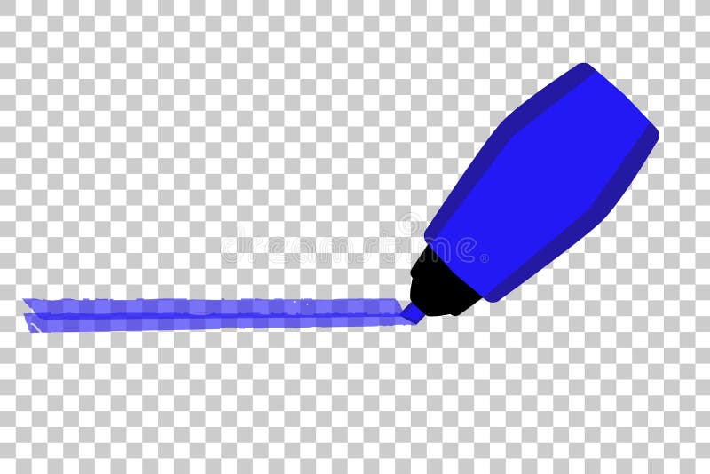 Mark with Blue Marker, Isolated on White Stock Vector - Illustration of ...