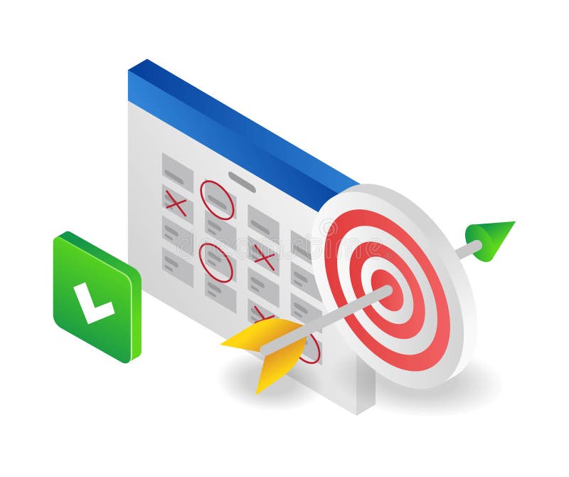 Mark the Business Target Plan Calendar Stock Illustration ...