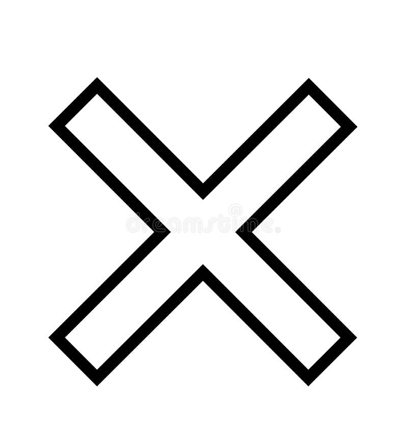 Mark Cross Icon Flat Round Button Vector Isolated on White Stock Vector ...