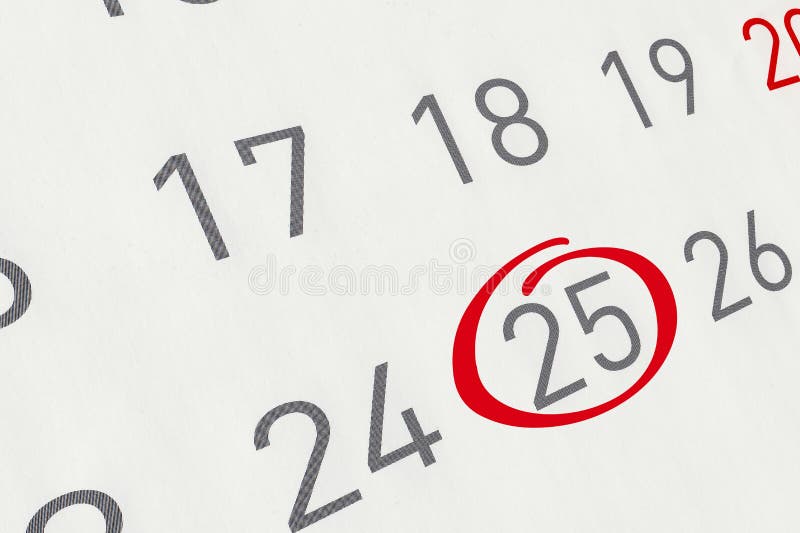 Mark the date number 25 stock image. Image of date, design - 88118197
