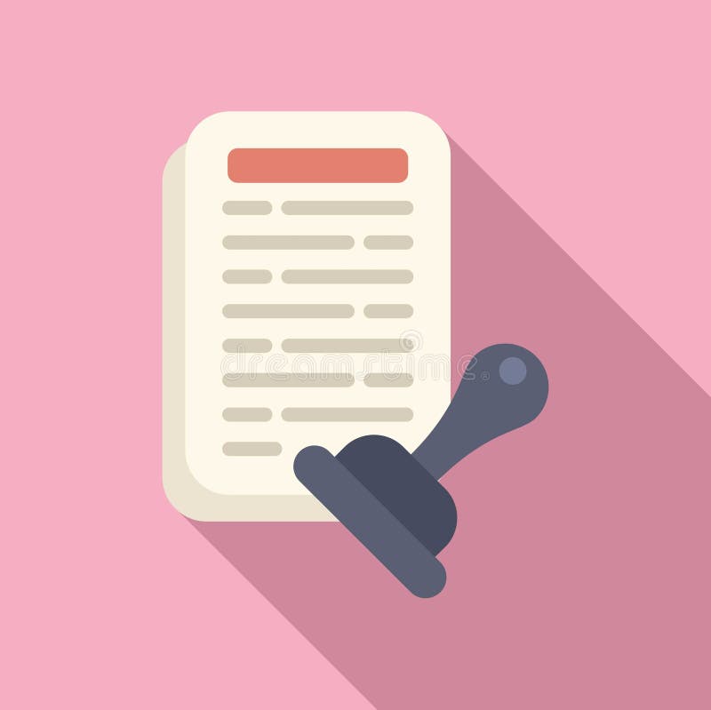 Mark Disclaimer Paper Icon Flat Vector. Protection Law Stock ...