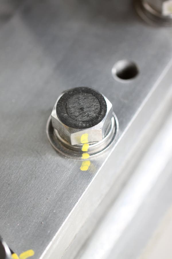Mark of Emblem on Head Nut Stainless. Stock Photo - Image of industry ...