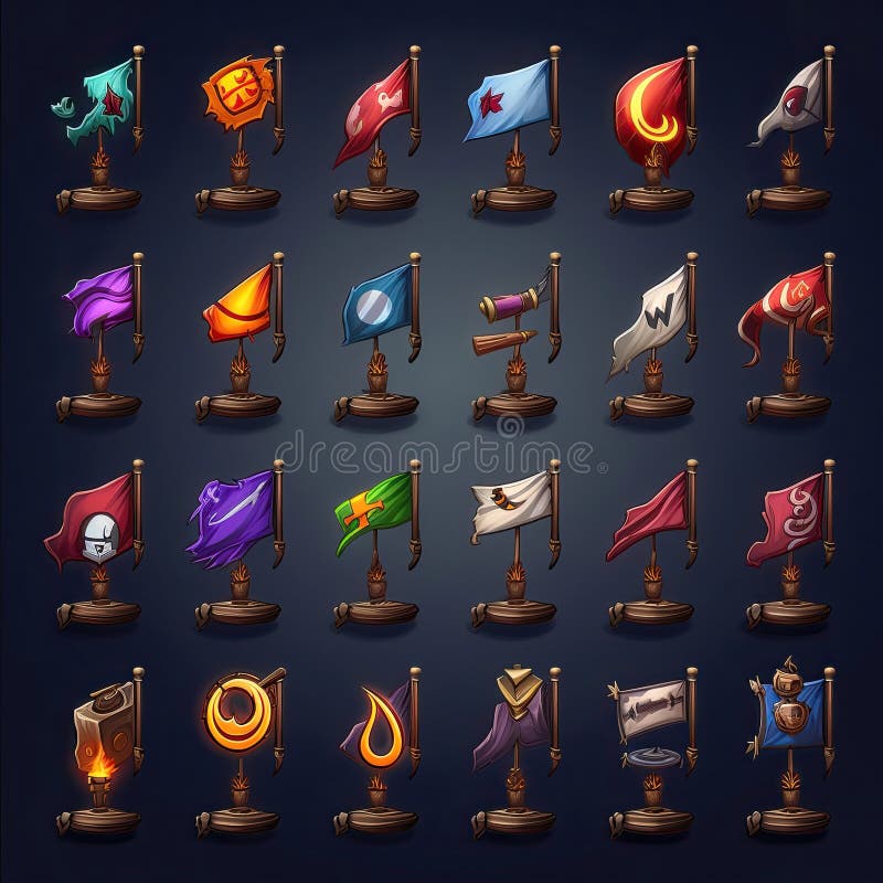 Mark Flag Pole Game Ai Generated Stock Photo - Image of website, marker ...