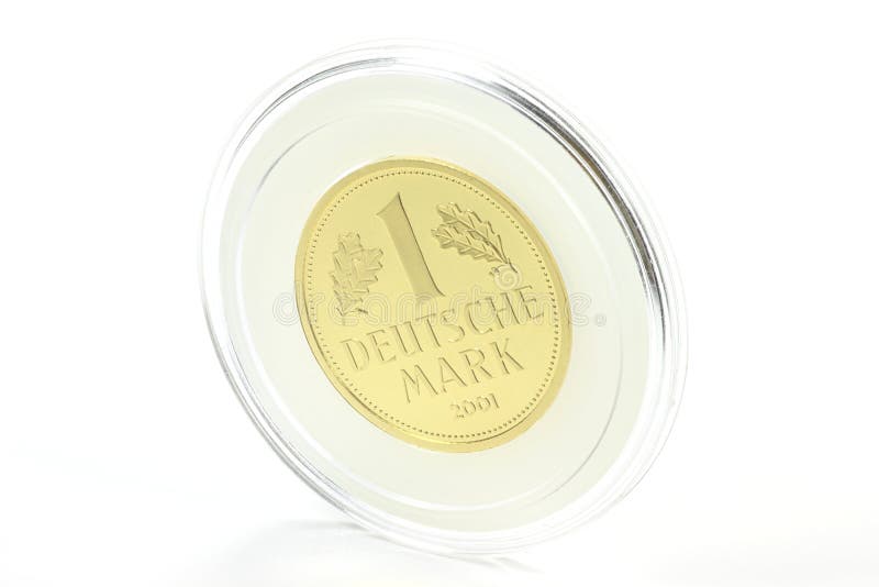1 Mark gold coin stock photo. Image of keepsake, germany - 66659528