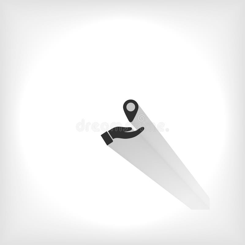 Mark in the Hand Icon , Lorem Ipsum Flat Design Stock Illustration ...