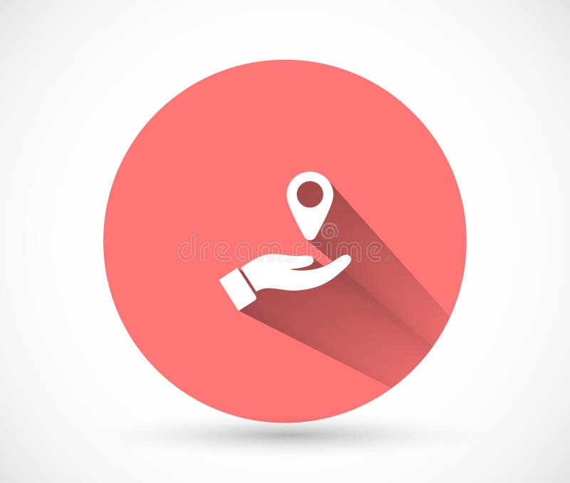 Mark in the Hand Icon , Lorem Ipsum Flat Design Stock Illustration ...